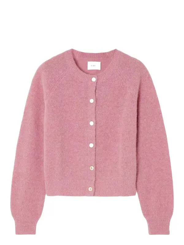 DÔEN Knitted Alpaca-blend Cardigan - Pink