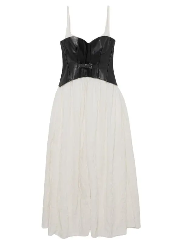 Simkhai Cortland Belted Bustier Midi Dress - Black