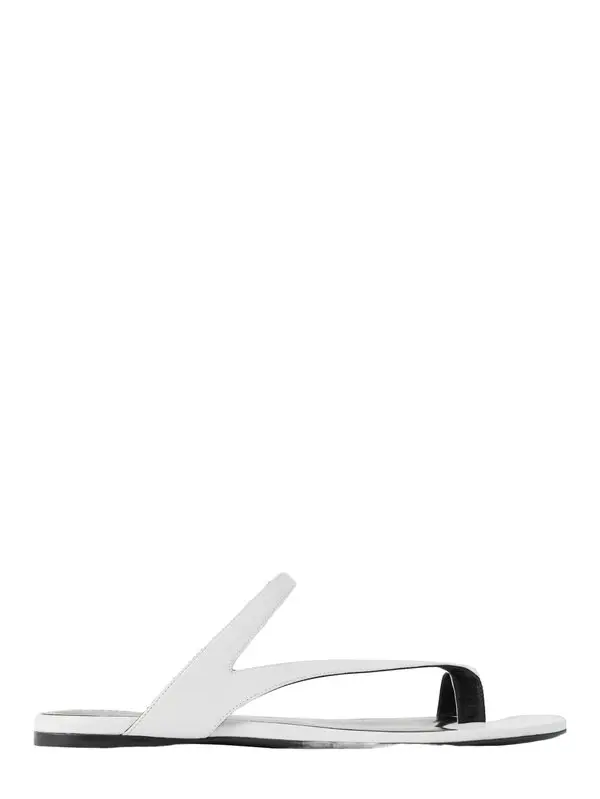 Khaite Leather Sandals - White