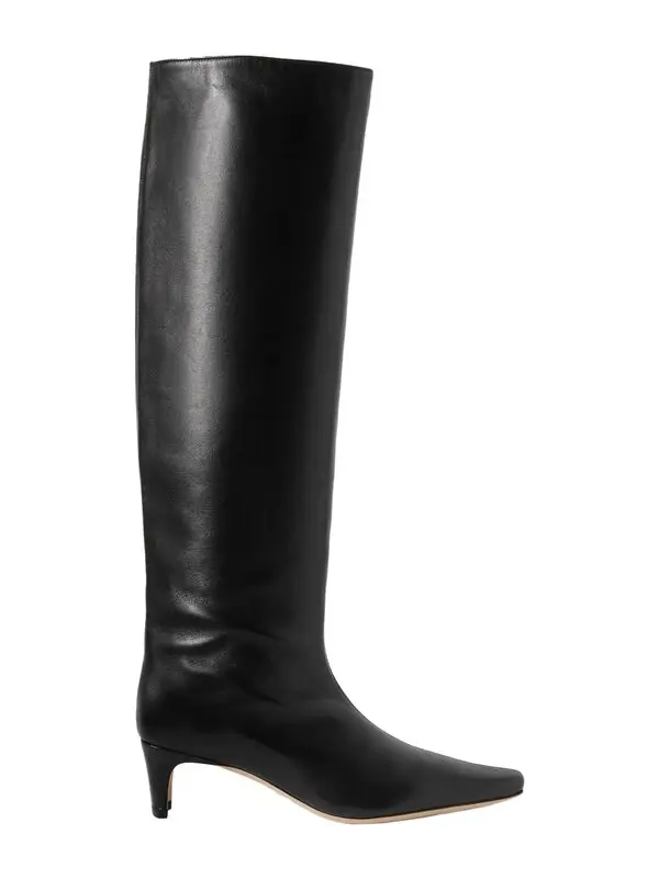 Staud Leather Knee Boots - Black