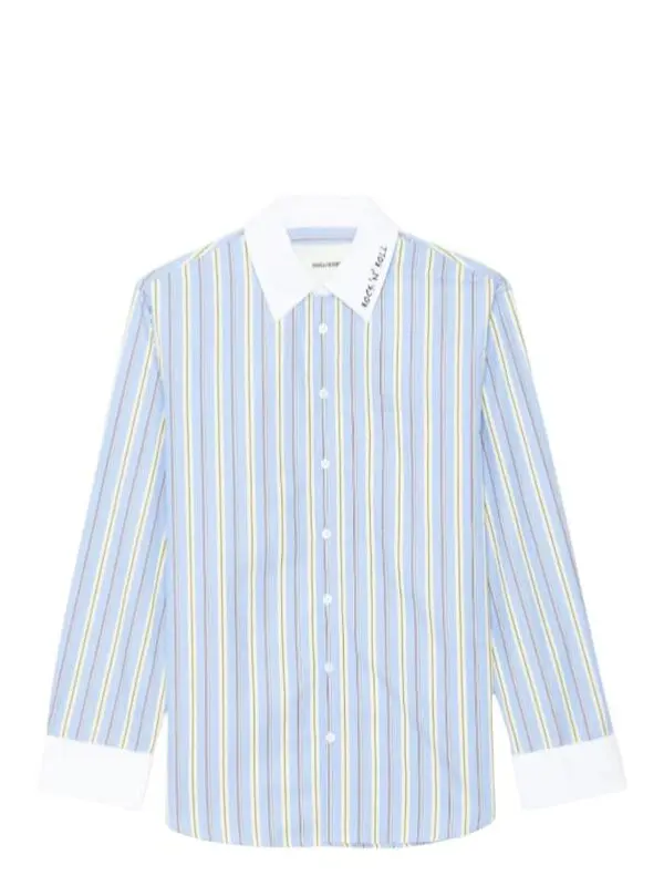 Zadig&Voltaire Morning Striped Long Sleeve Shirt - Sixtine