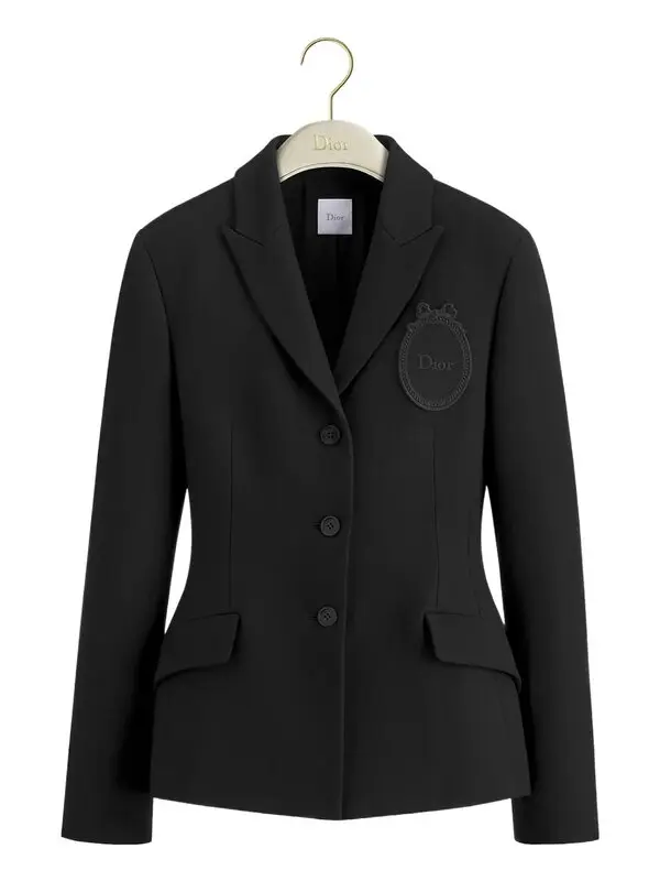 Dior Médaillon Embroidered Bar Jacket - Black