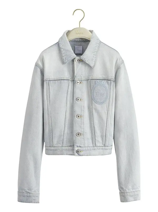 Dior Denim Jacket With Cd Metal Buttons - Light Blue