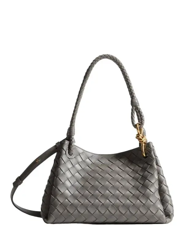Bottega Veneta Parachute Woven Leather Bag - Basalt