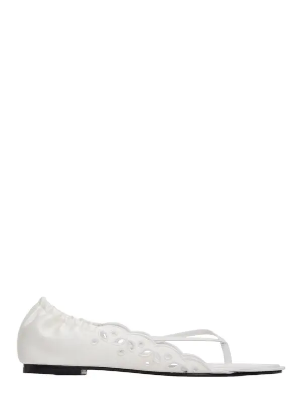 Jacquemus Open-toe Flat Sandals - White