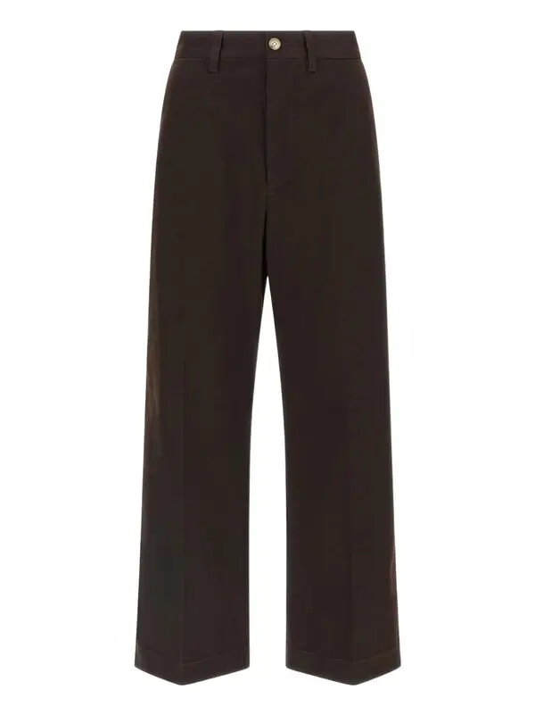 Polo Ralph Lauren Cropped Wide-leg Chino Pants - Black