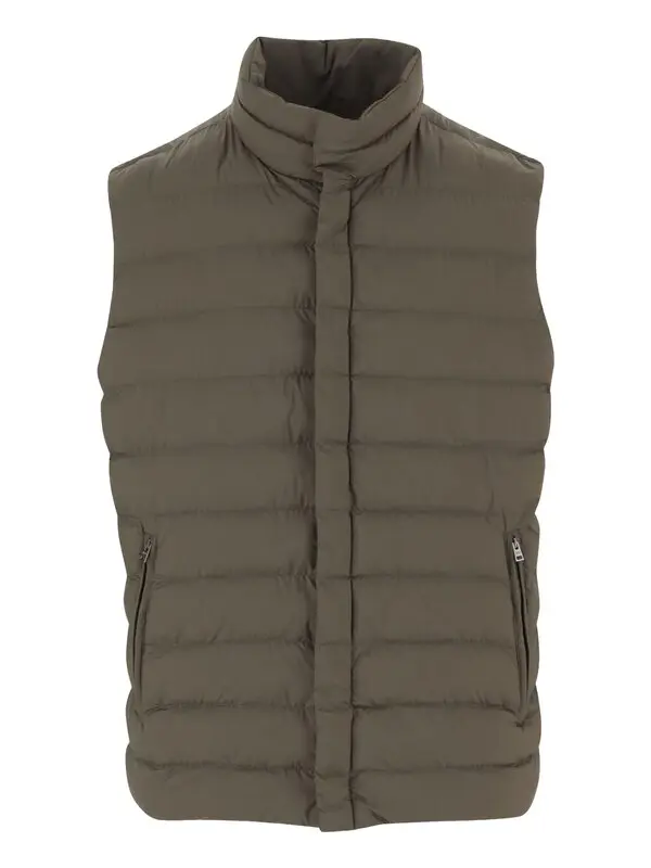 Herno Quilted Down Vest - Brown