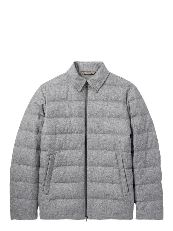 Herno Long-sleeved Down Jacket With Zip-up Closure - Grey