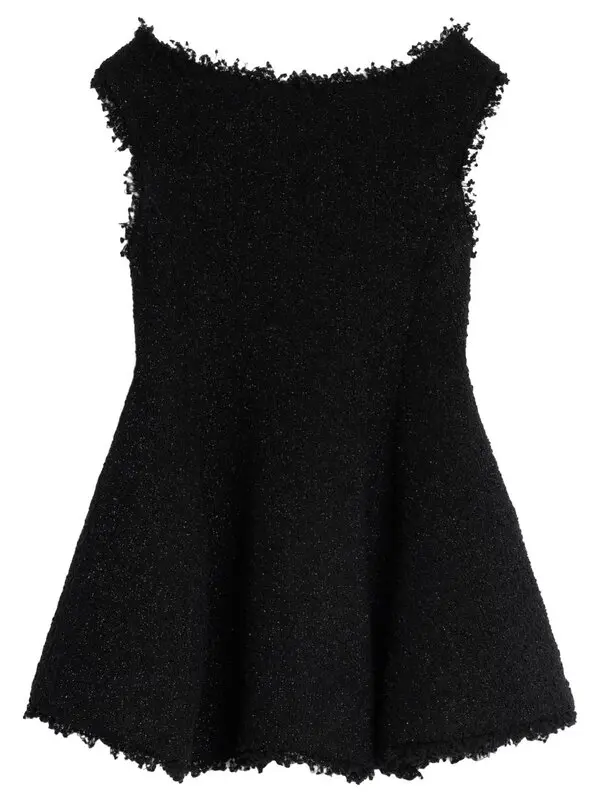Celine Mini Dress In Knit Natte - Black