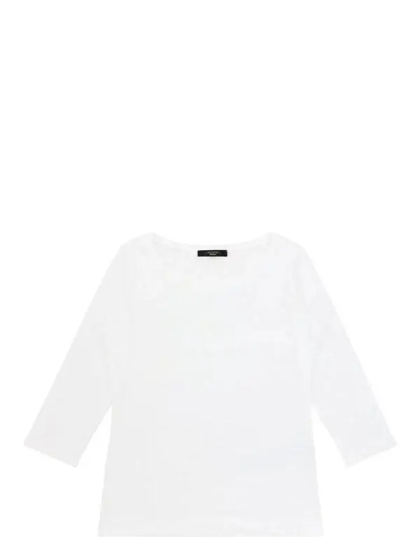 Max Mara Round Neck Long Sleeve T-shirt - White