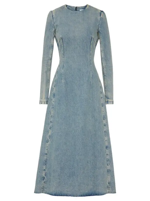 MAISON MARGIELA Denim Midi Dress - Gray