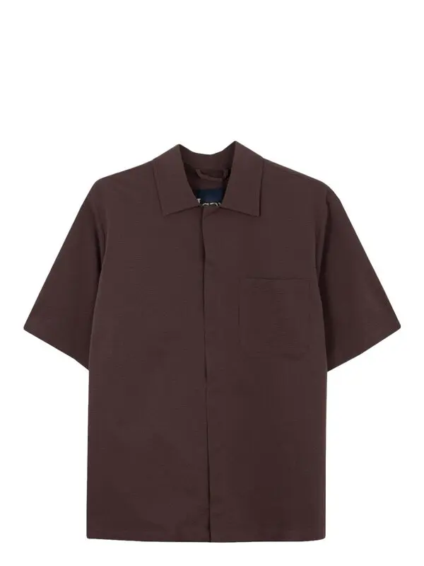 Herno Seer-crease Short Sleeved Shirt - Black