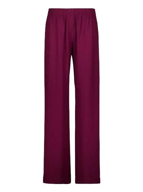 Casablanca Monogram Satin Lounge Trousers - Burgundy