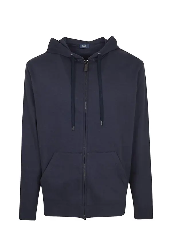 Herno Zipped Hoodie - Blu