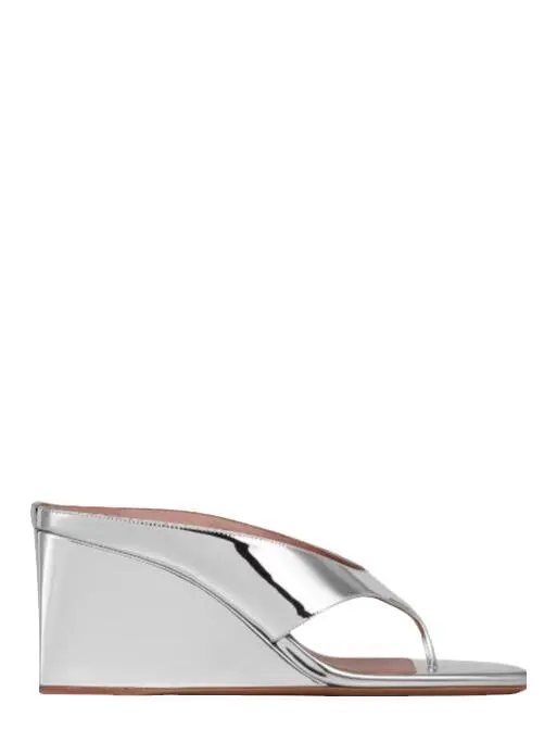 Alaïa Wedge Thong Mules - White