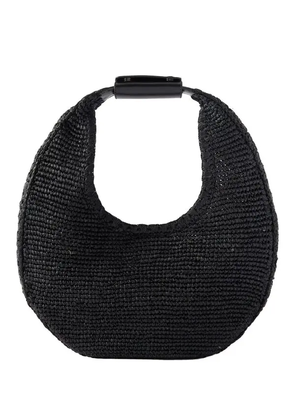 Staud Large Raffia Tote - Black
