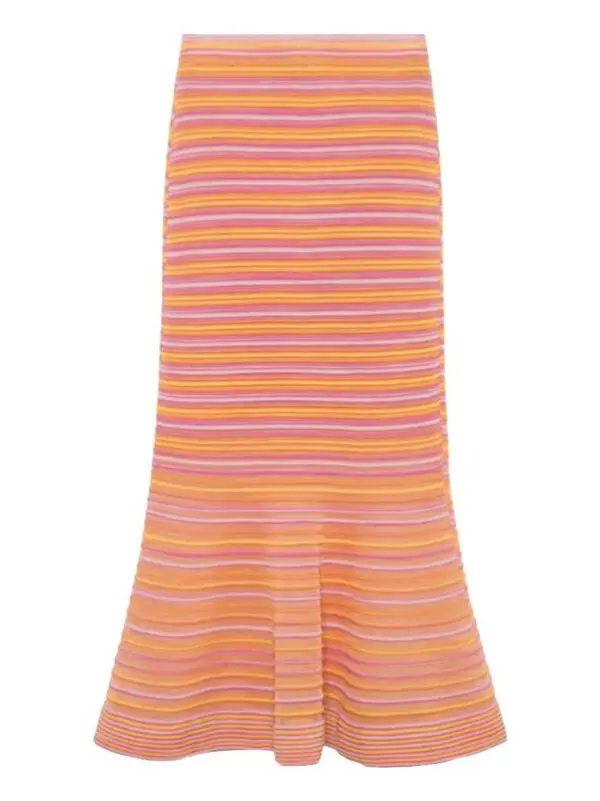 Simkhai Striped Midi Skirt - Pink