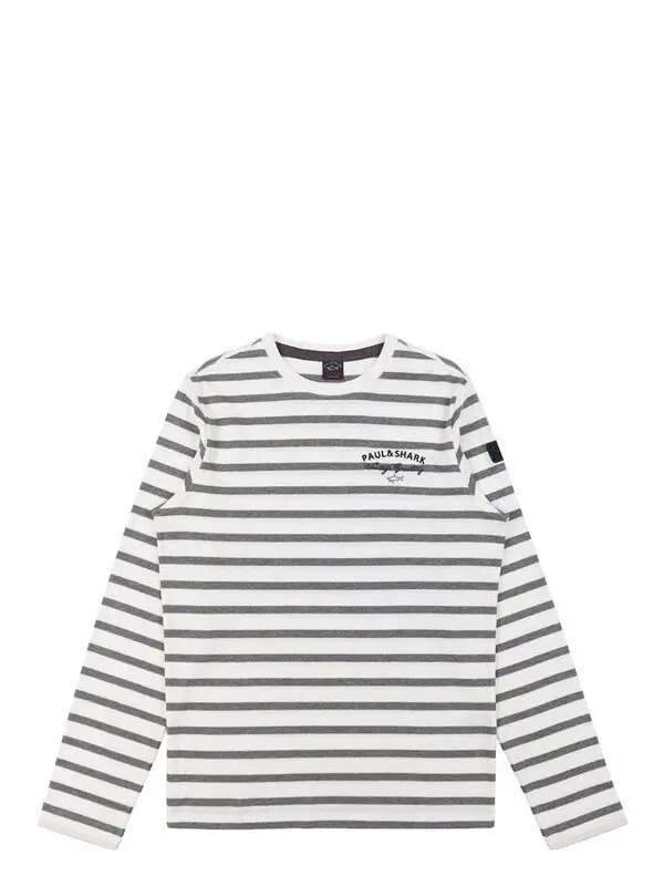 PAUL  SHARK Logo Long-sleeved T-shirt - White