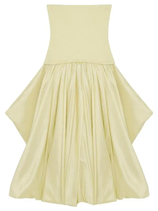 Simkhai Strapless Balloon-skirt Midi Dress - Sunglow