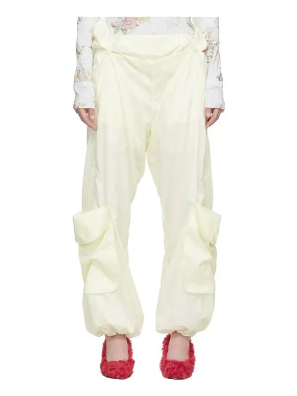 OPEN YY Paperbag Waist Cargo Pants - Lemon Yellow