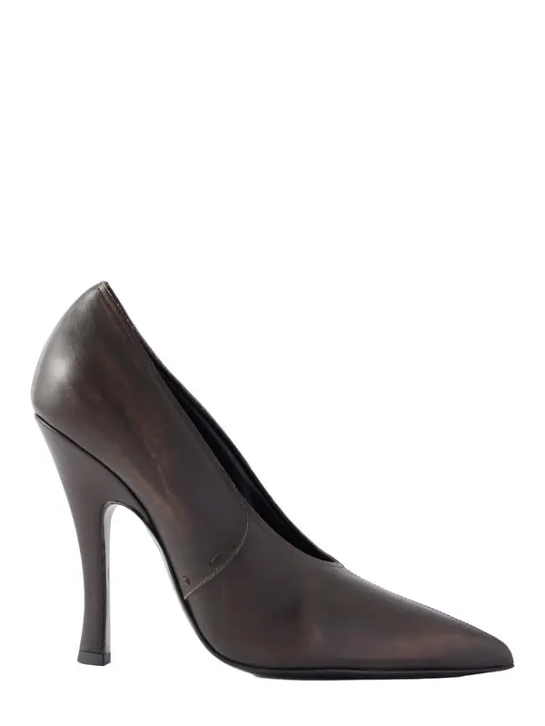 Magda Butrym Leather High Heel Pumps - Black