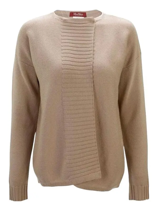 Max Mara Round Neck Knitted Cardigan - Brown