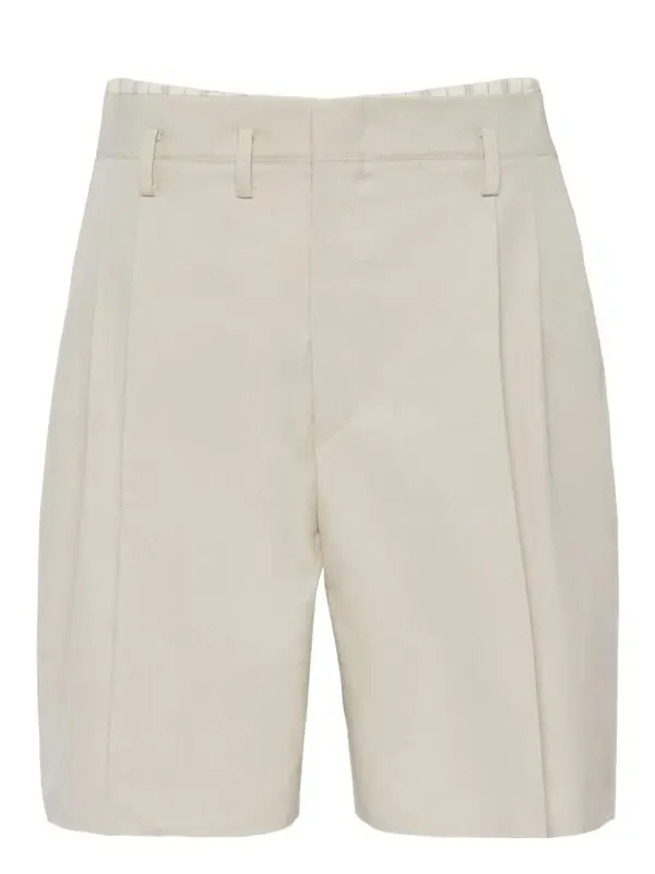 MAISON MARGIELA Pleated Wide-leg Tailored Shorts - Beige