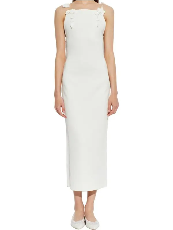 Cult Gaia Sleeveless Dress With Square Neckline And Open Back - White