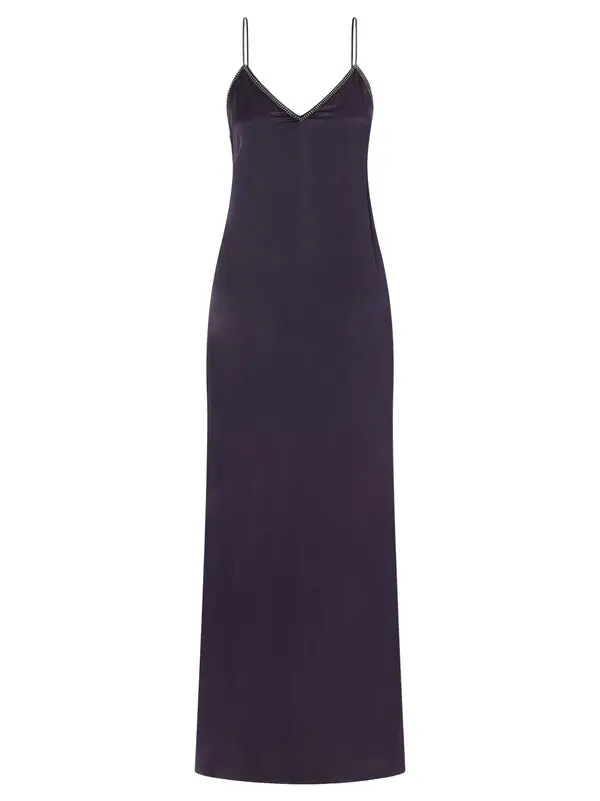 Isabel Marant Étoile Studded Silk-satin Midi Dress - Black