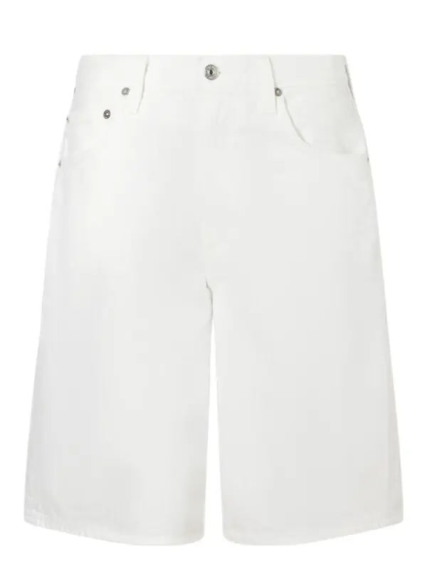 Citizens Of Humanity Court Denim Straight-leg Shorts - Soft White