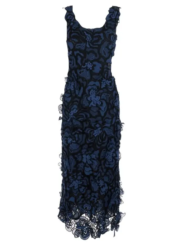 Simkhai Corinna Lace Midi Dress - Black