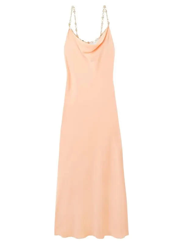 Rabanne Chain-strap Long Dress - Peach