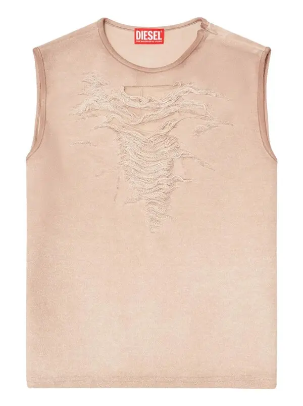 DIESEL® T-yasy Distressed Detail Vest - Pink