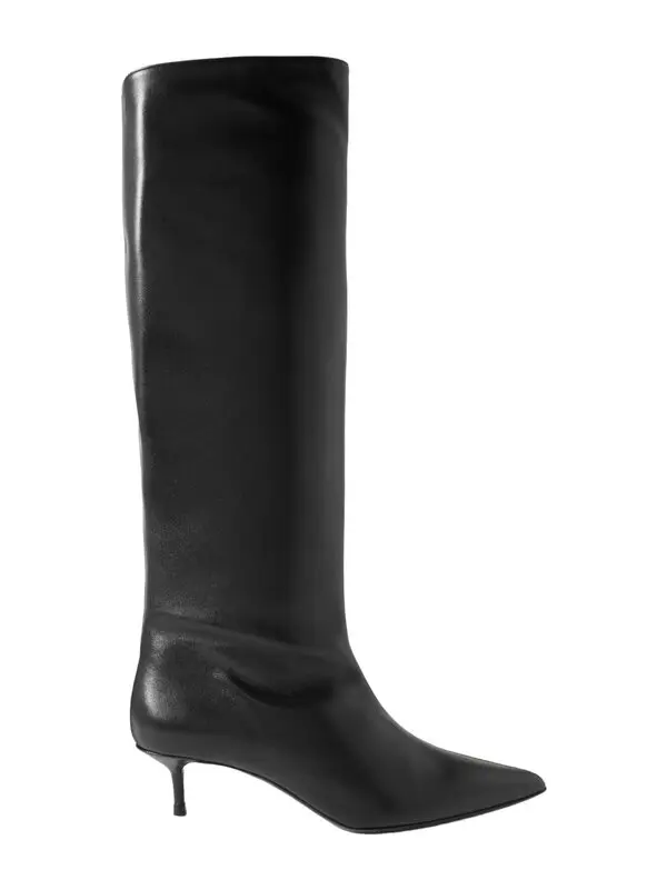 Staud Leather Knee High Boots - Black
