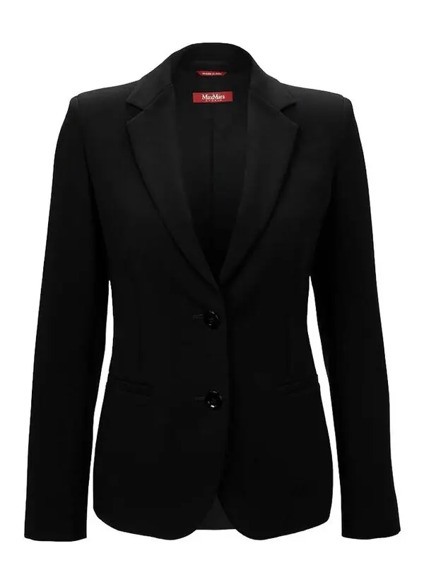 Max Mara Notched Lapel Suit Jacket - Black