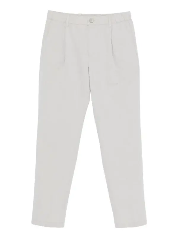 Herno Seersucker Straight-leg Trousers - Grey