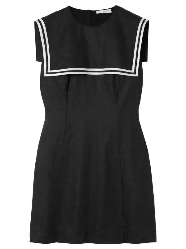 DÔEN Monroe Dress With Sailor Collar - Black