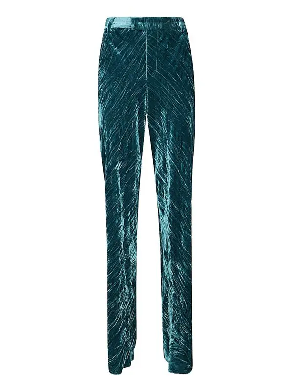 Etro Logo Straight Leg Casual Pants - Green