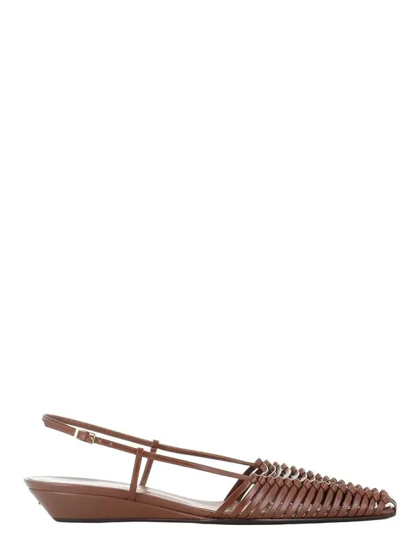 GIUSEPPE ZANOTTI Woven Wedge Sandals - Maroon