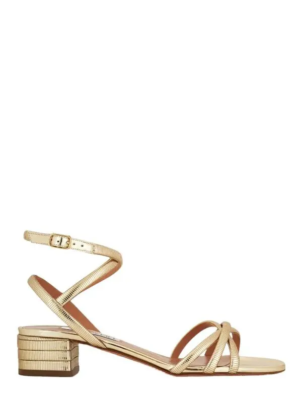 AQUAZZURA Strappy Heeled Sandals - Gold