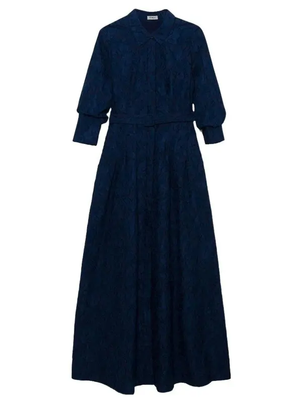 Simkhai Courtney Belted Gown - Midnight Blue