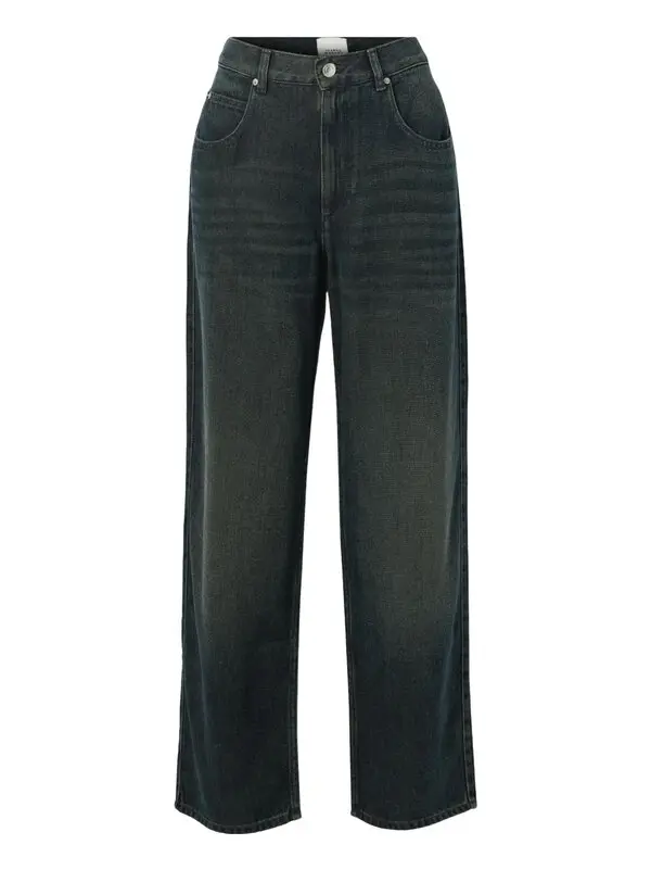 Isabel Marant Étoile High-rise Straight-leg Jeans - Black