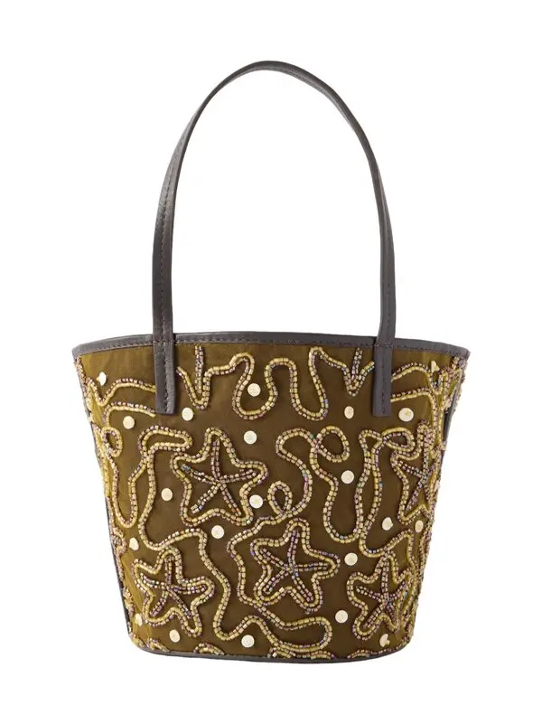 Staud Embellished Tote Bag - Brown