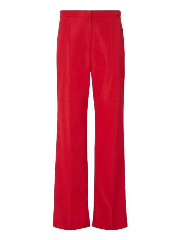 Fendi Elasticated Wide-leg Technical Viscose Trousers - Red