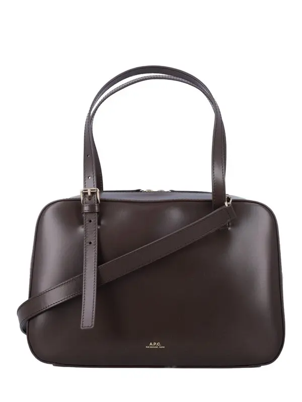 A.p.c. Virginie Leather Box Bag - Black
