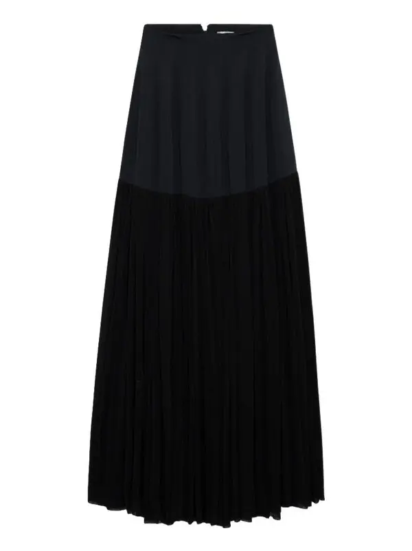 Simkhai Saryn Draped Jersey Midi Skirt - Black