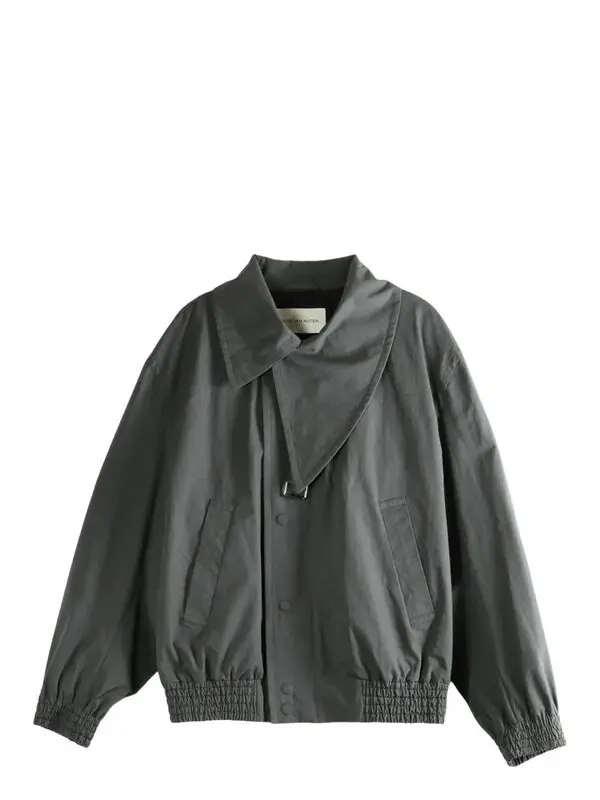 Dries Van Noten Buttoned Heavyweight Jacket - Dark Grey
