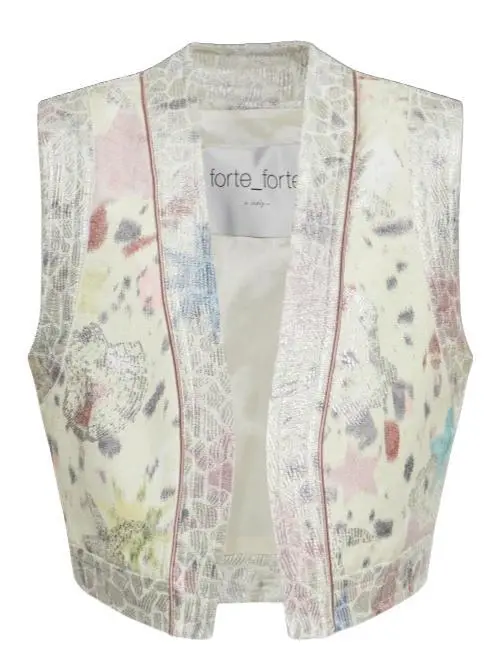 FORTE_FORTE Floral-print Sleeveless Waistcoat - Multi-color