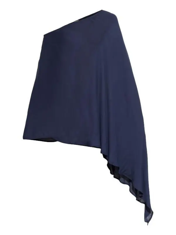 Cult Gaia Asymmetrical One-shoulder Top - Navy Blue