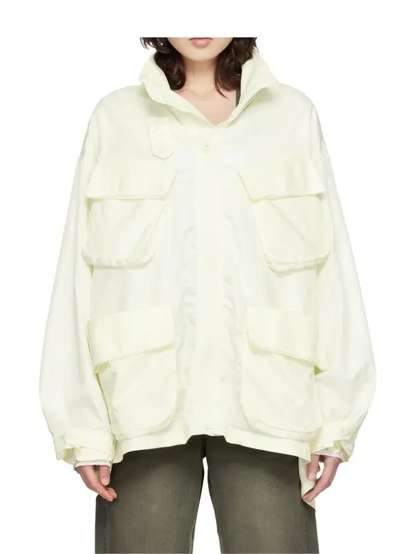 OPEN YY Windproof Casual Jacket With Cargo Pockets - Lemon Yellow